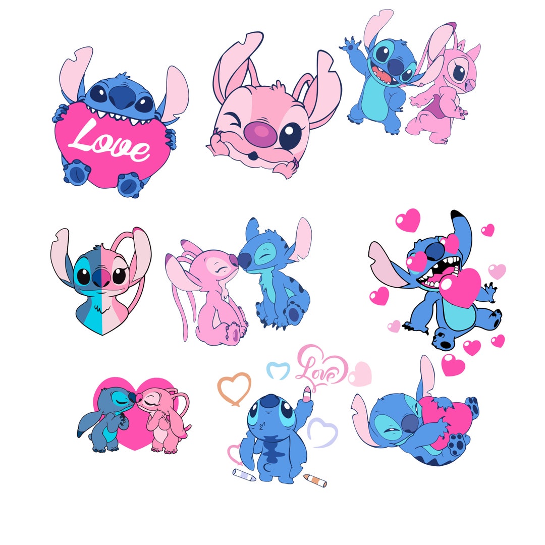 Stitch and Angel Png Svg - Etsy