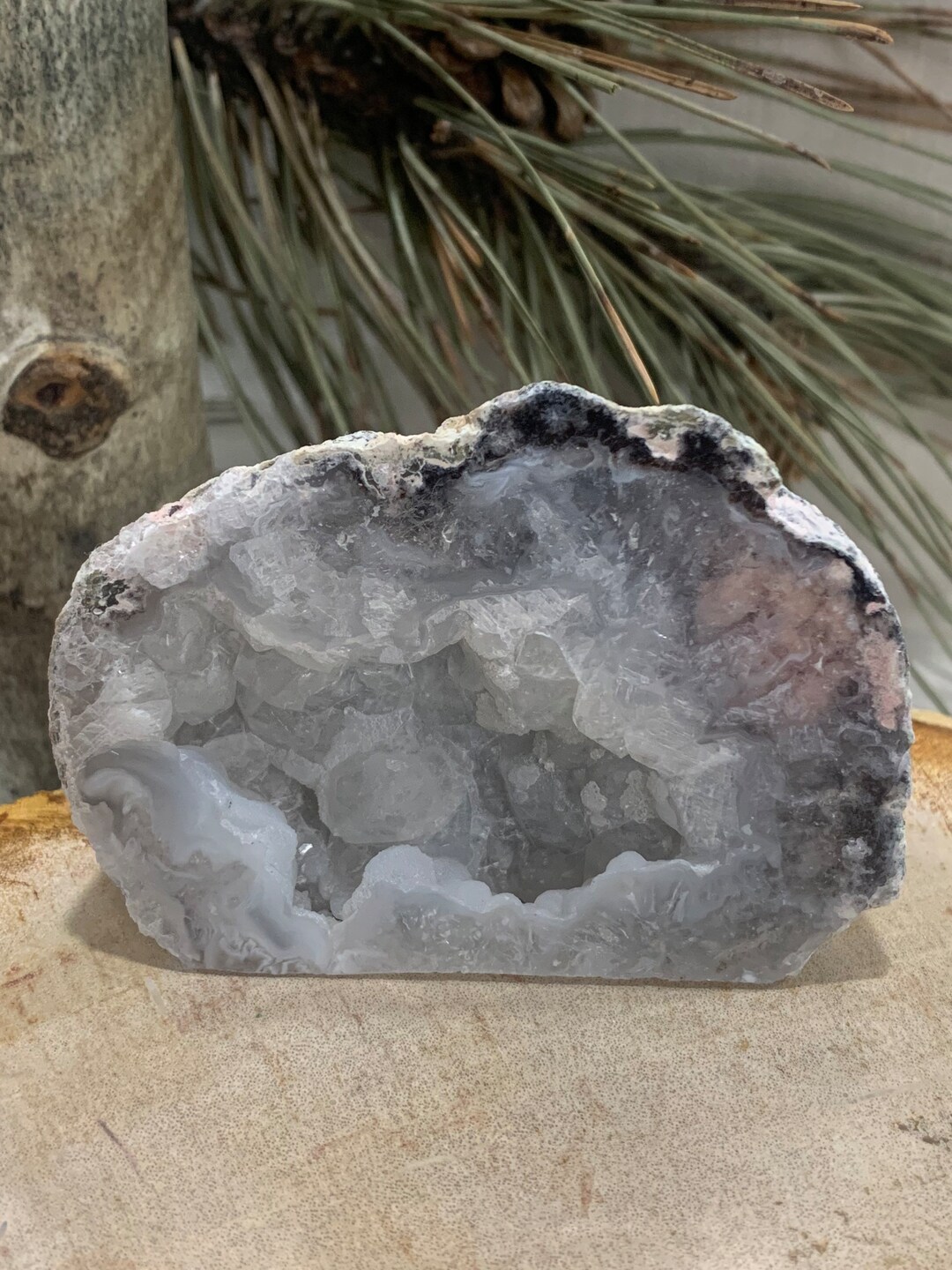 Trancas Geode From Chihuahua Mexico With Cut Base and Polished Face ...