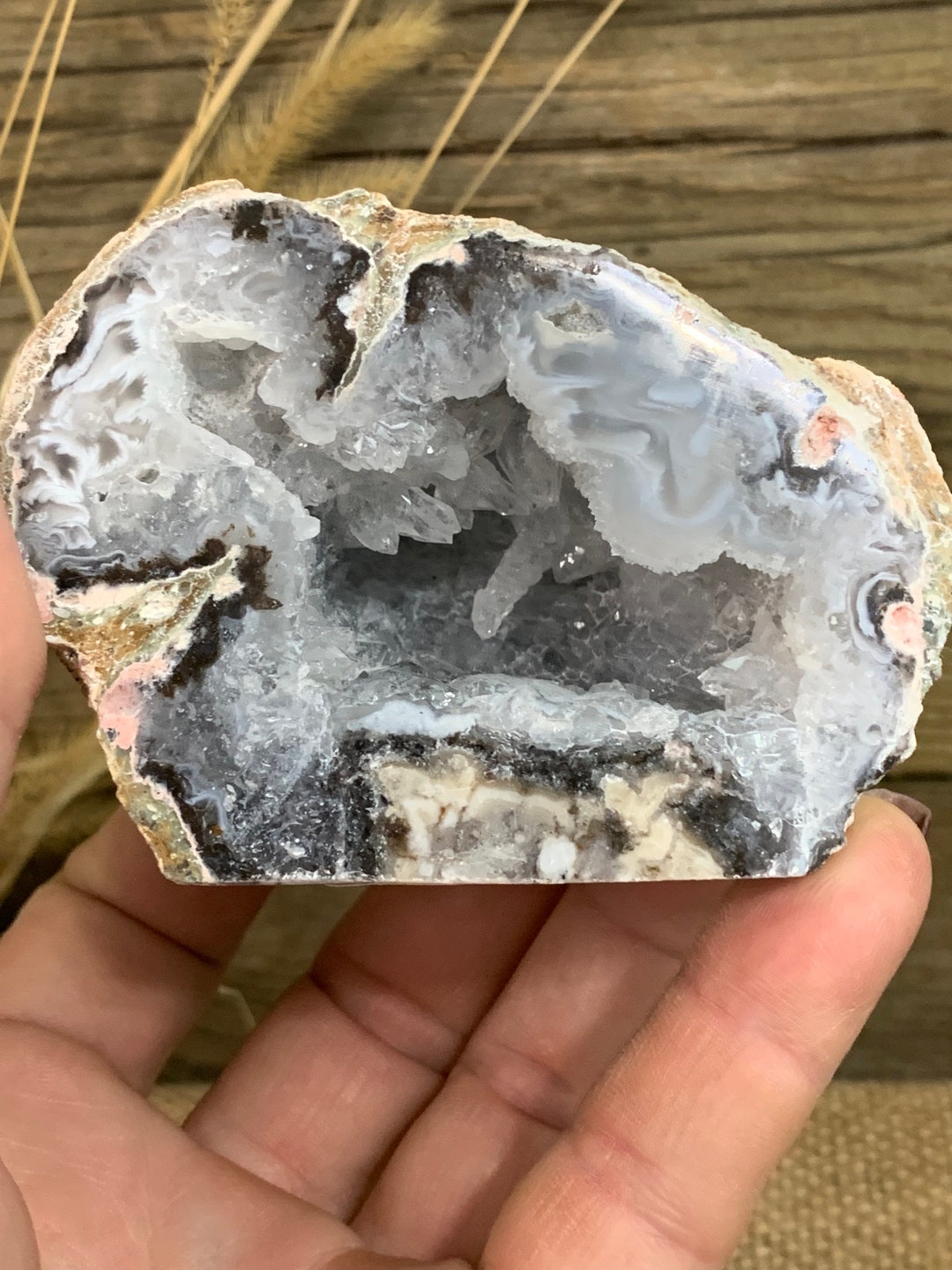Trancas Geode From Chihuahua Mexico With Cut Base and Polished - Etsy