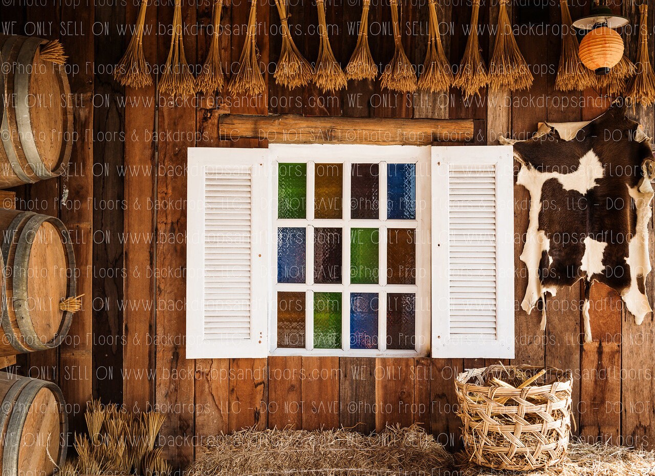 Rustic Barn Window Photography Backdrop Farm, Country, Cowboy, Cowgirl ...