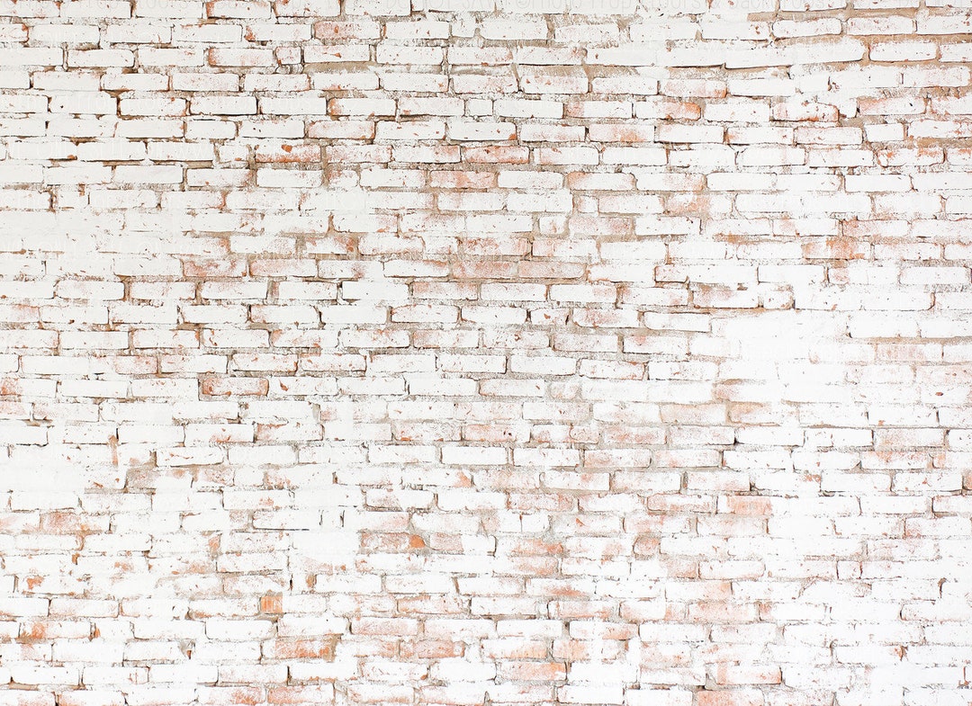Distressed, Rustic, Aged, White, Brick Wall Photography Backdrop ...