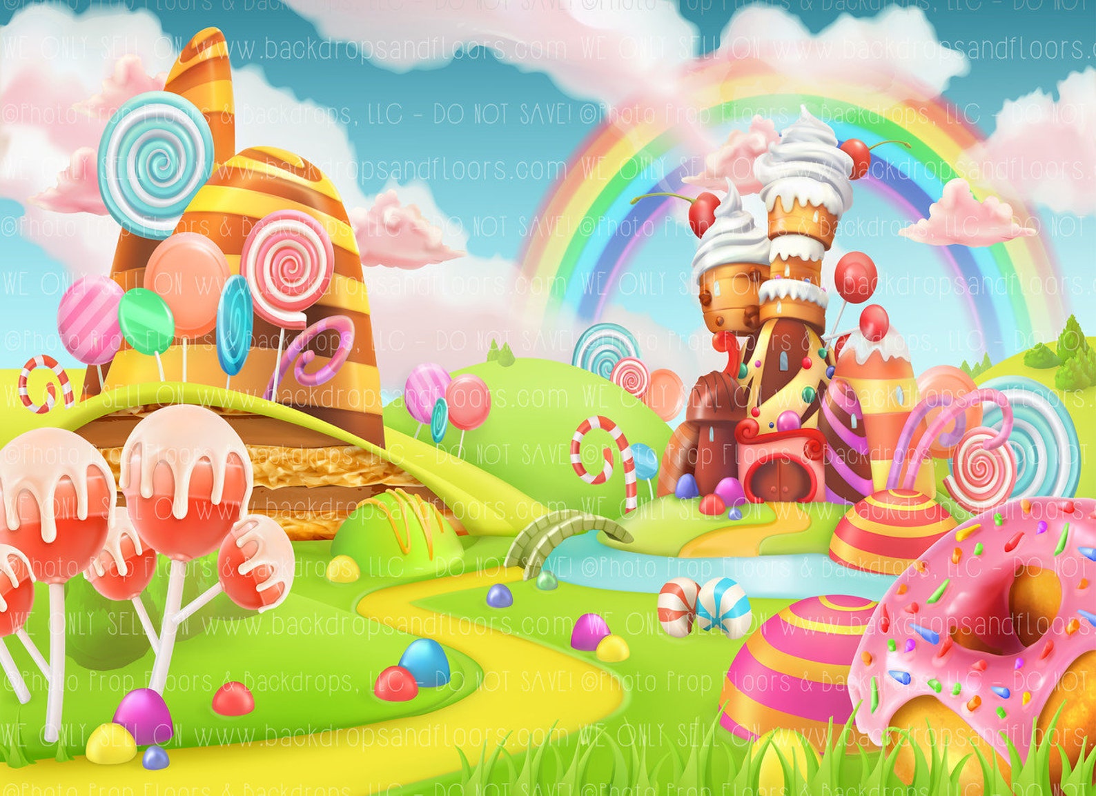 Candy Land Photography Backdrop - Candyland, Board Game, Two Sweet ...