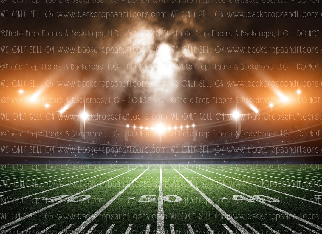 Football Stadium Photography Backdrop - Kicker, Goal Post, Field, First ...
