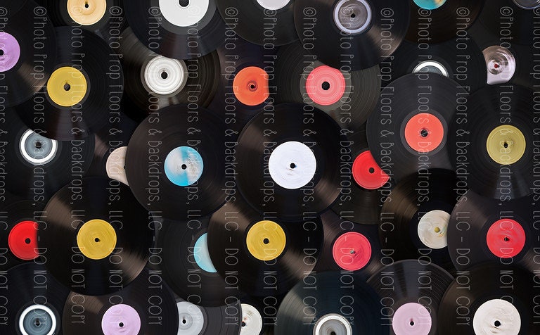 Vintage Records Backdrop Music Rock and Roll Albums LP | Etsy