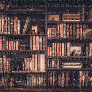 Bookcase Photography Backdrop Back to School, Books, Graduation, Study ...