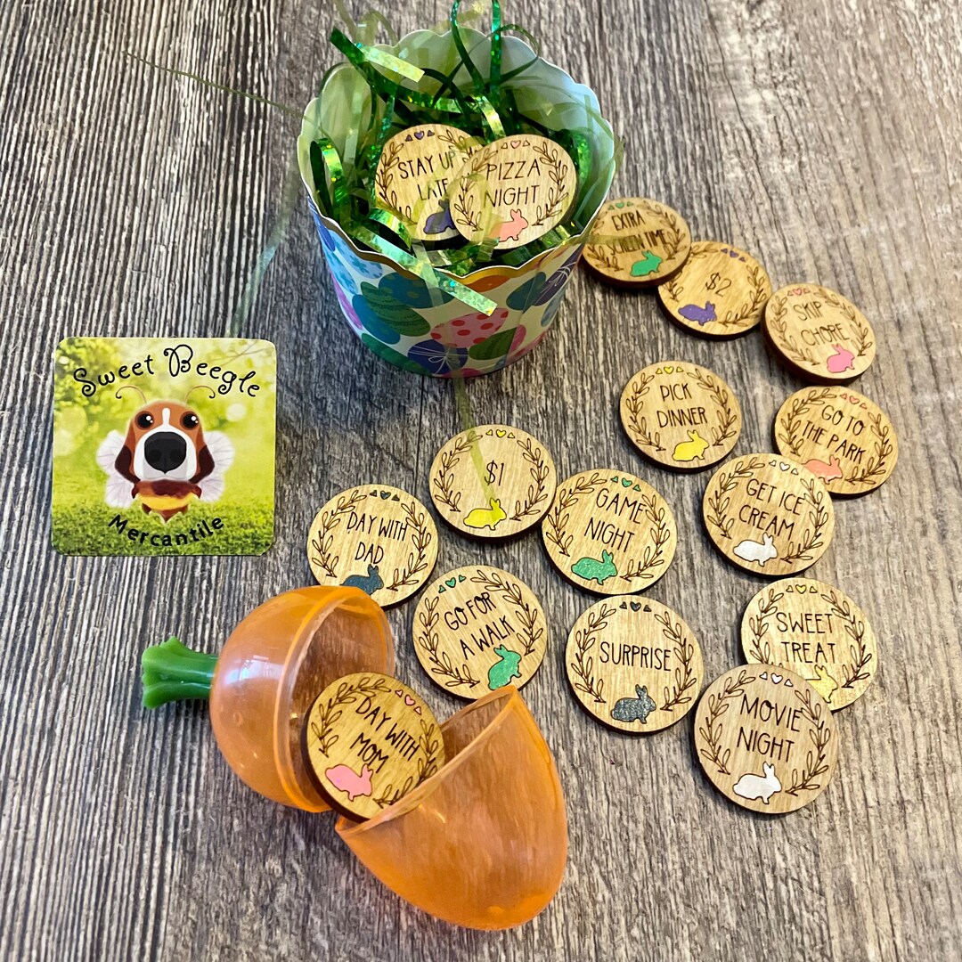 Wooden Easter Egg Tokens - 16 Piece Set - Painted and Sealed! - Etsy