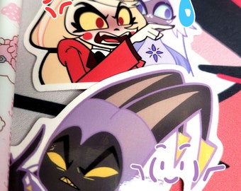 Hazbin Hotel Meme Sticker Sheet Matte Paper Stickers Squished Adam ...