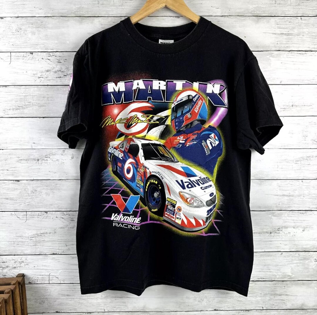 Vintage 90s Mark Martin NASCAR Racing T-shirt, Mark Martin Shirt, 90s ...