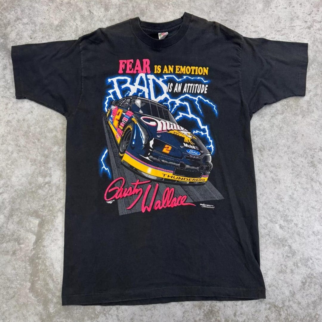 Vintage 90s Rusty Wallace NASCAR Racing T-shirt, Rusty Wallace Shirt ...