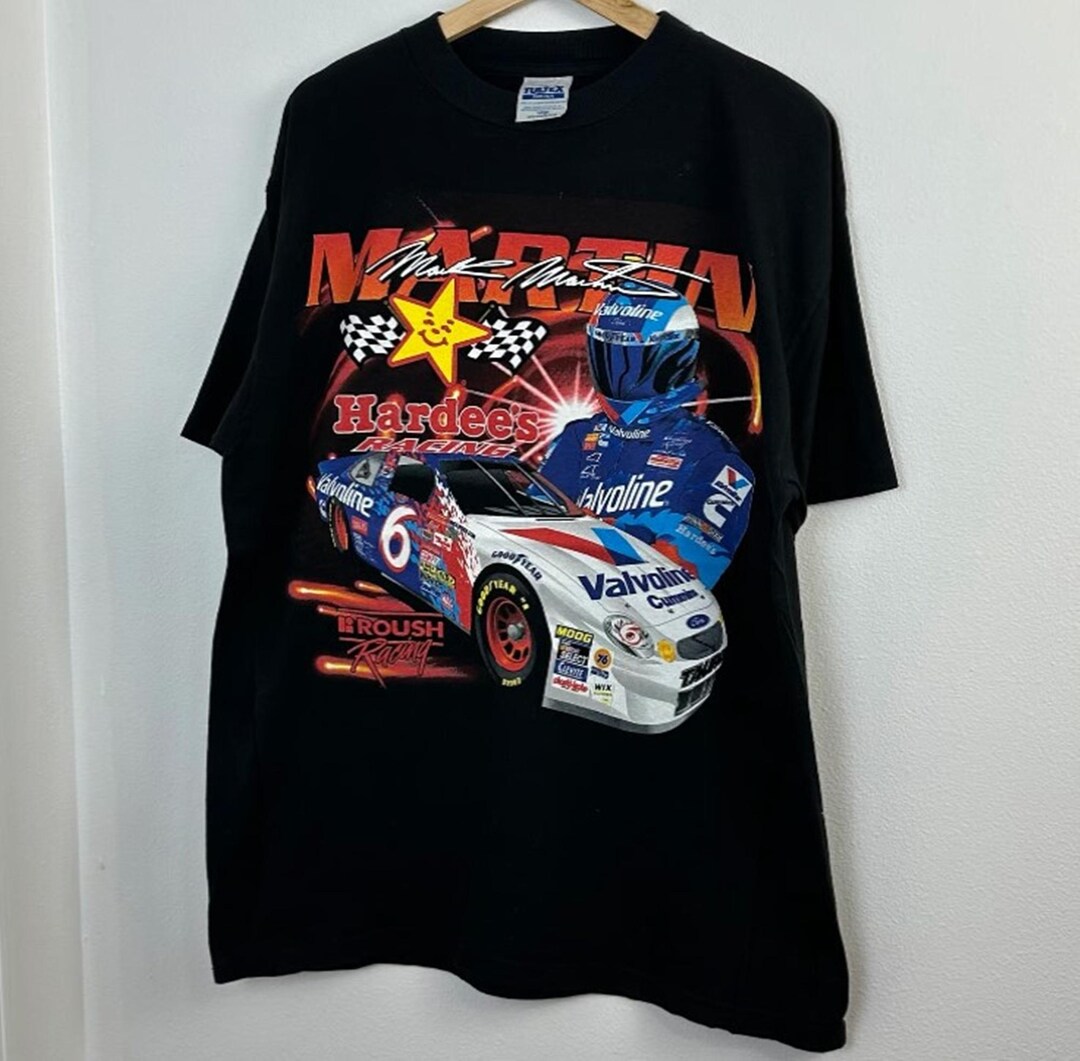 Vintage 90s Mark Martin NASCAR Racing T-shirt, Mark Martin Shirt, 90s ...