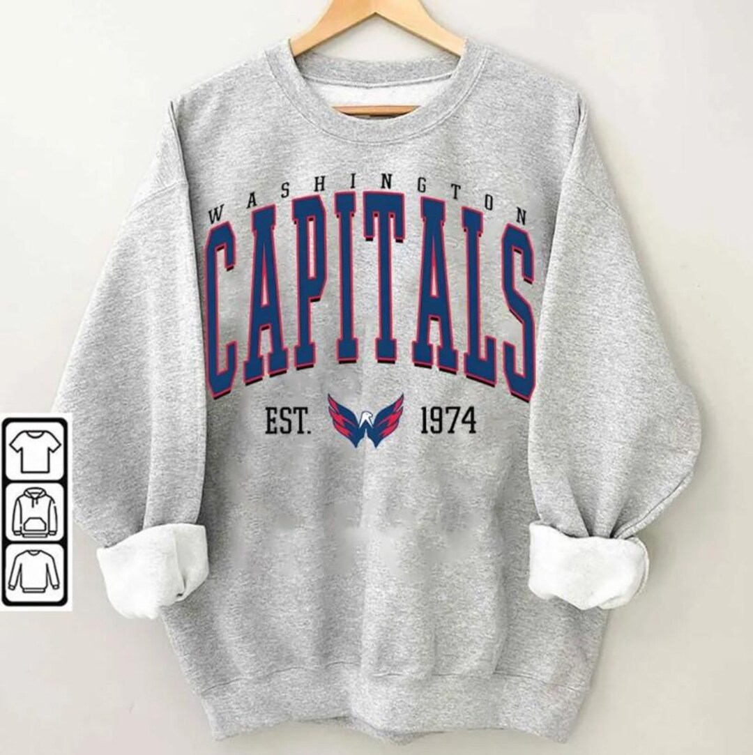 Vintage 90s Washington Capitals NHL Sweatshirt, Washington Capitals ...