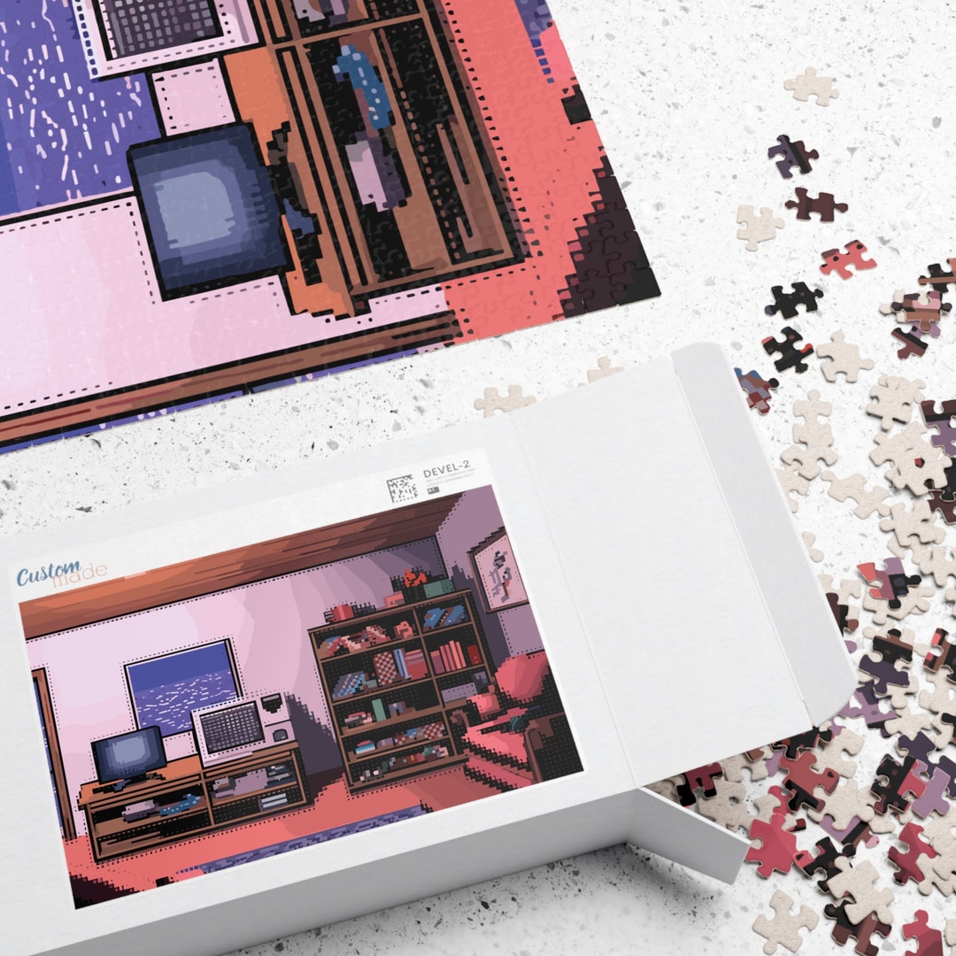 Cozy Pixel Room Jigsaw Puzzle: 110-1014 Pieces, Relaxing & Artistic ...