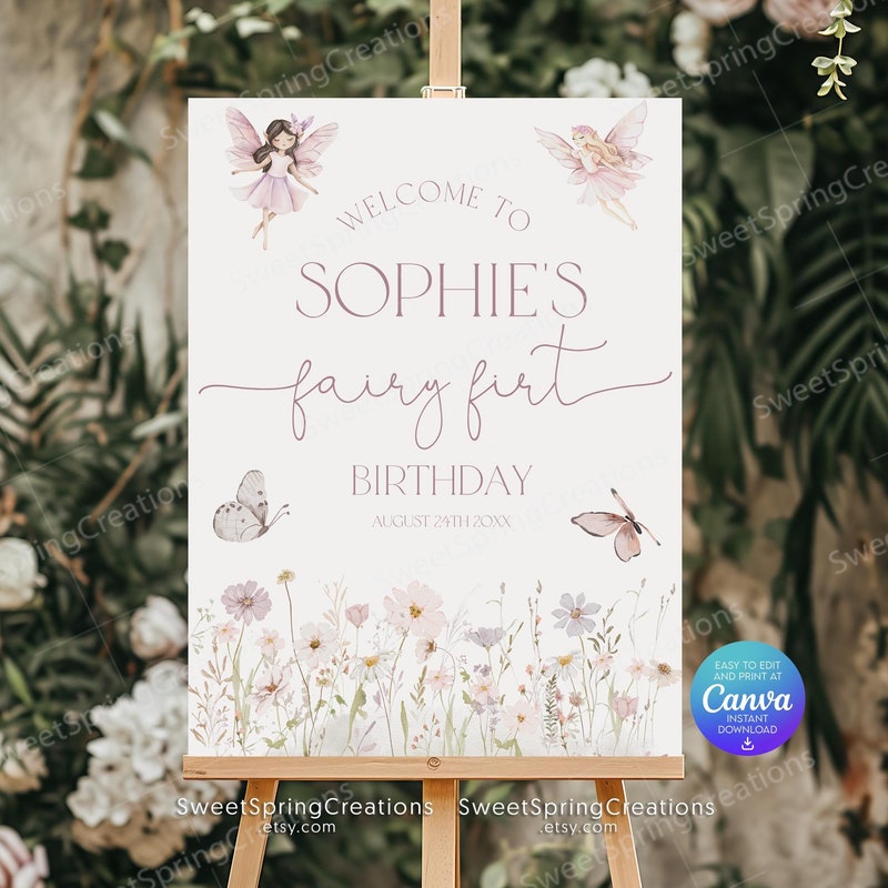 One Fairy First Banner - Etsy