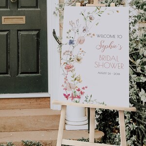 Wildflower Welcome Sign Poster,wildflowers Welcome Sign,wildflower ...