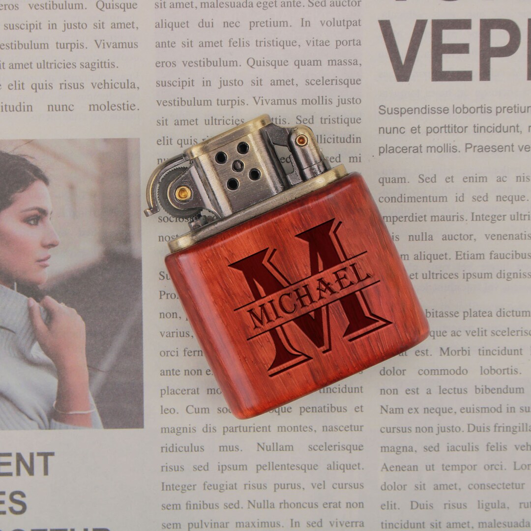 Personalized Wooden Lighter Vintage Style,engraved Lighter,custom Cigar ...
