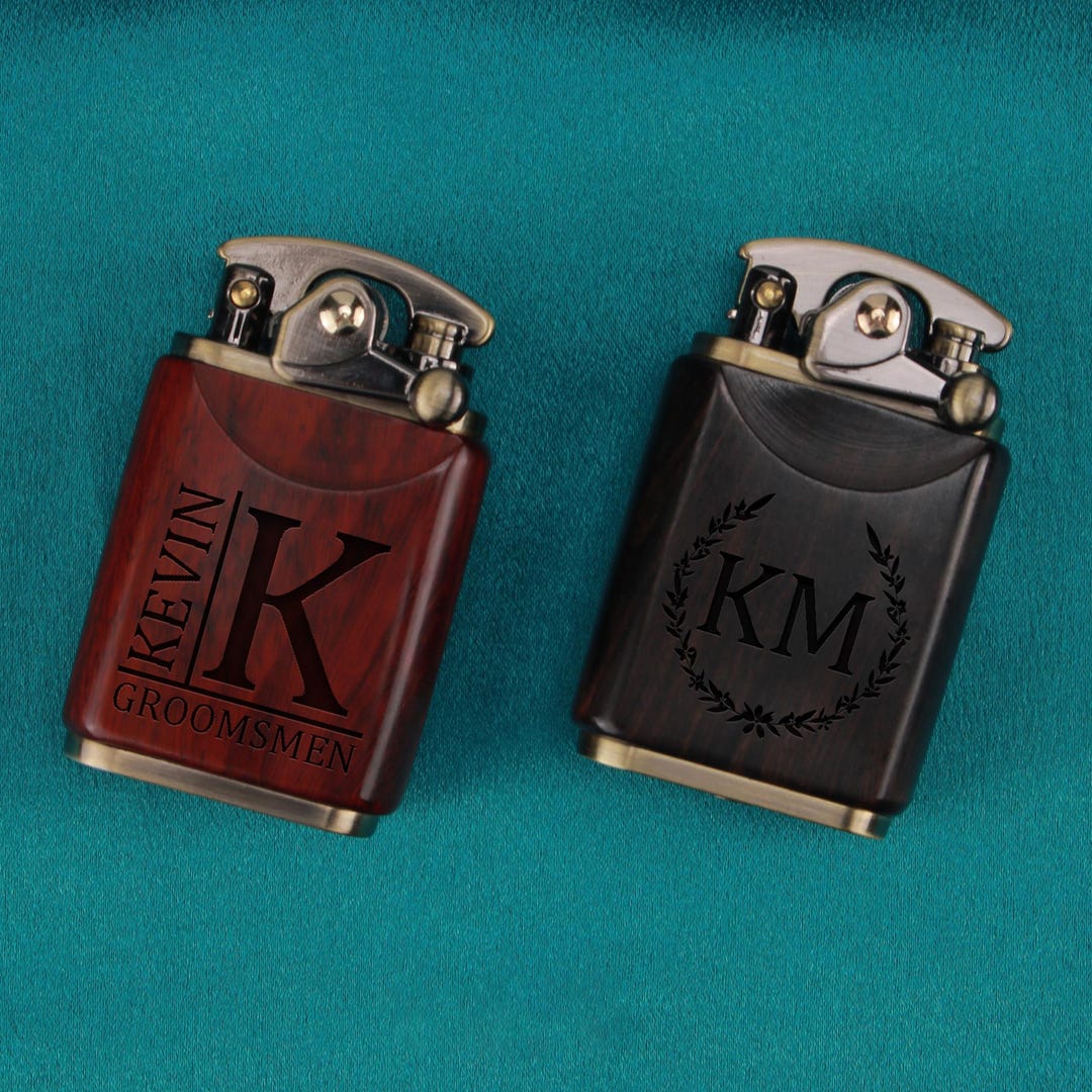 Personalized Engraved Wooden Lighter Vintage Style,custom Cigar Lighter ...