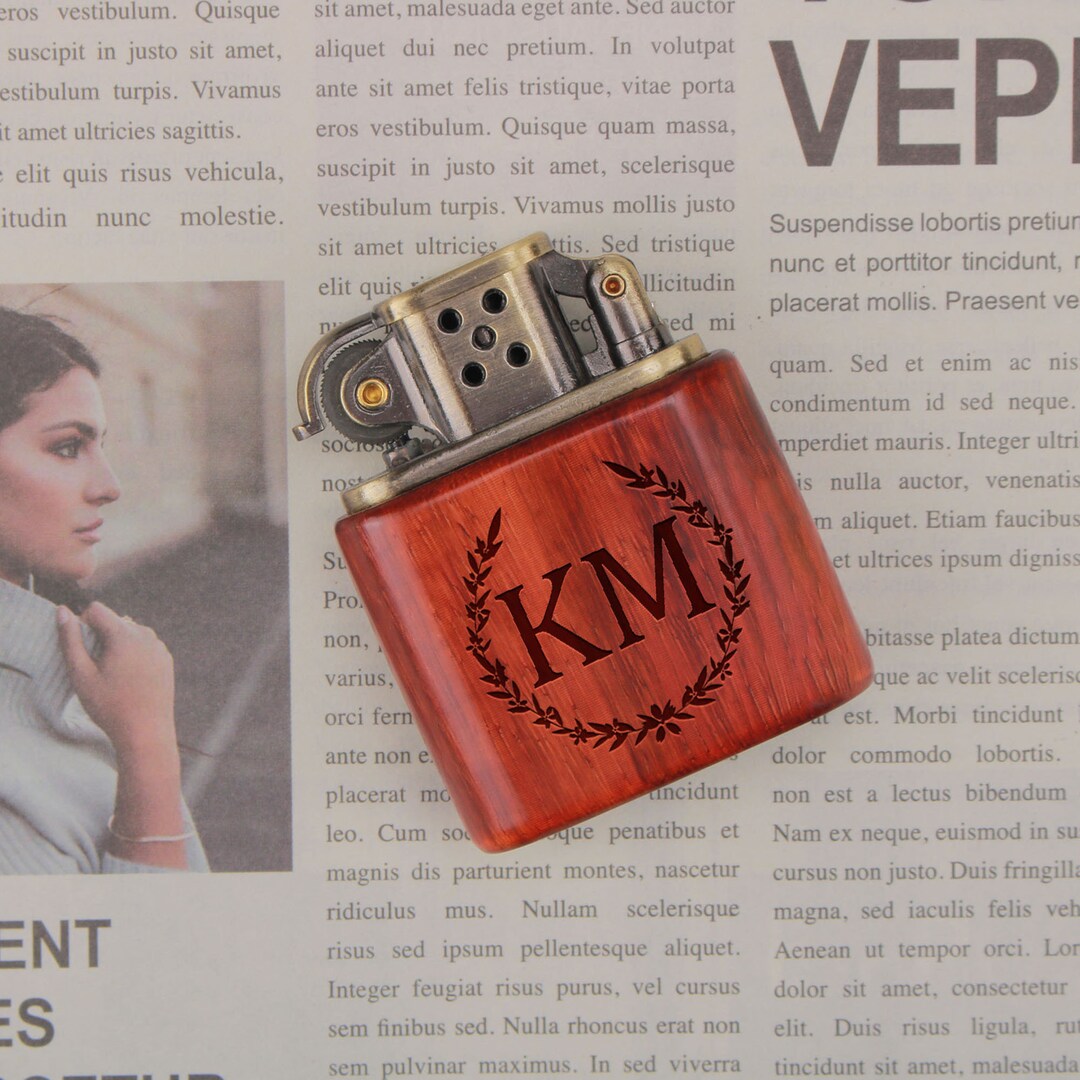 Groomsmen Gifts Personalized Engraved Wooden Lighter,vintage Nostalgic ...