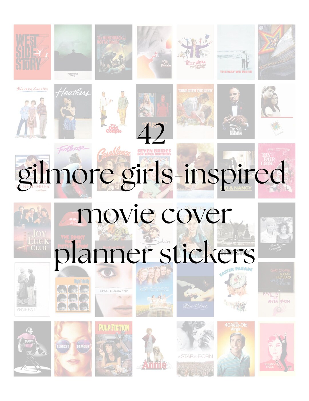 Gilmore Girls Inspired Movie Cover Stickers | Planner Stickers | Movie ...