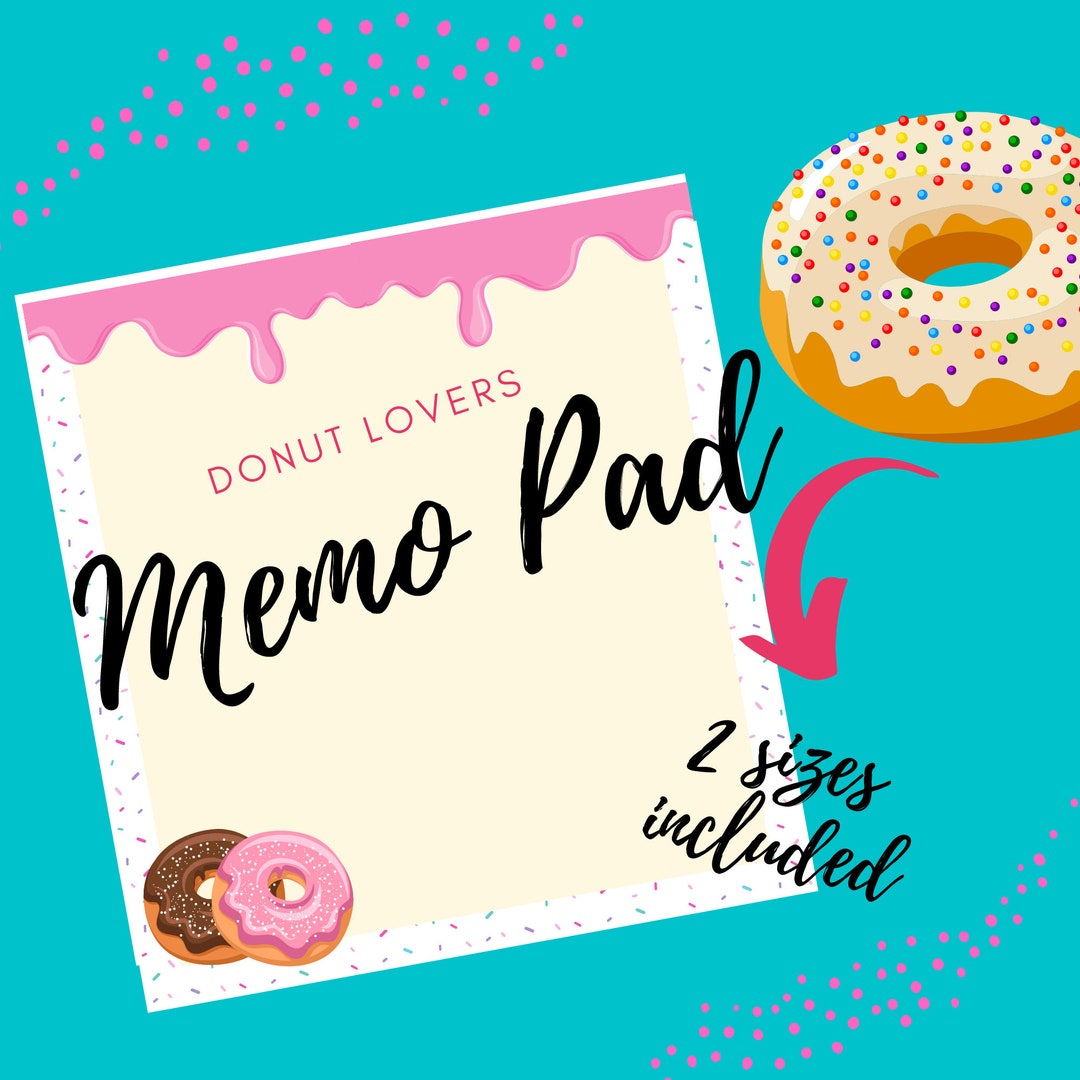 Donuts | Digital Download | Printable Notes | Printable Memo Sheet ...