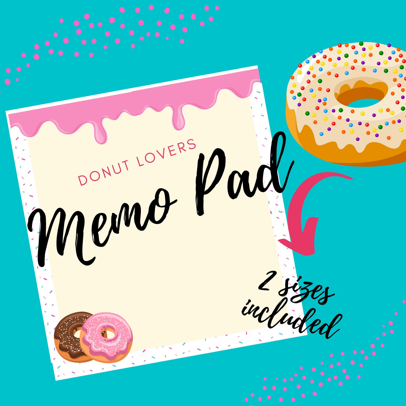 Donuts | Digital Download | Printable Notes | Printable Memo Sheet ...