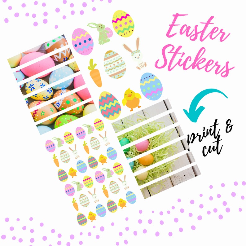 Digital Download | Printable Planner Stickers | Easter Stickers ...