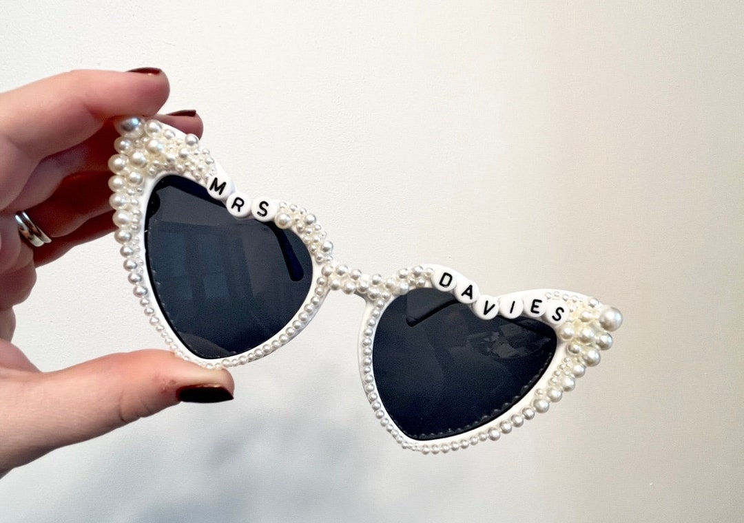 Personalised Bride to Be Sunglasses, Bride Sunglasses, Bride Pearl ...