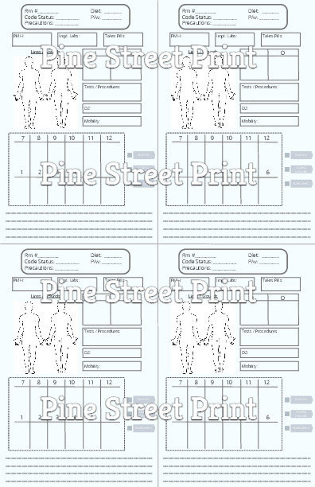 Four Patient Brain Sheet - Etsy