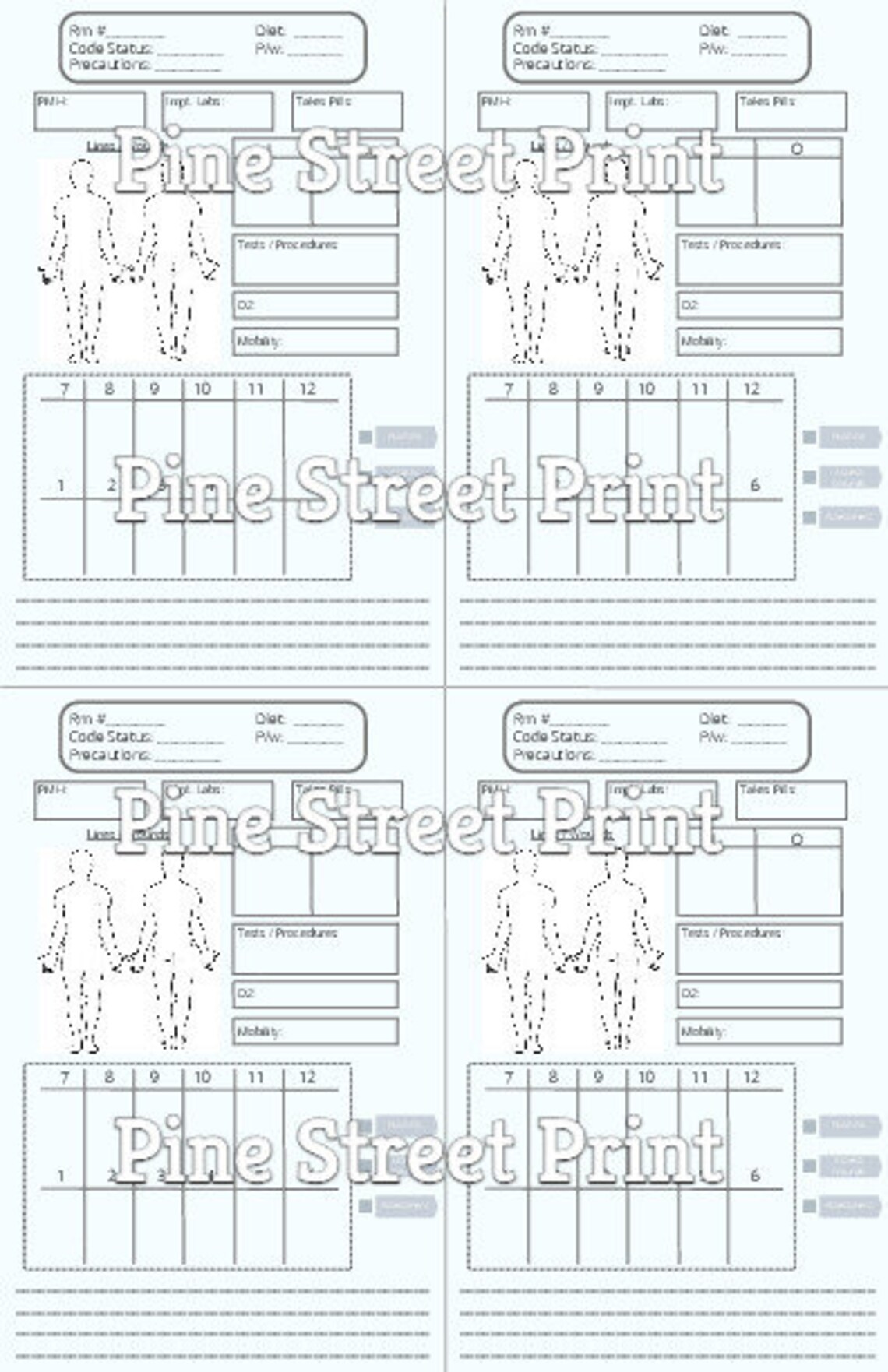 Four Patient Brain Sheet - Etsy