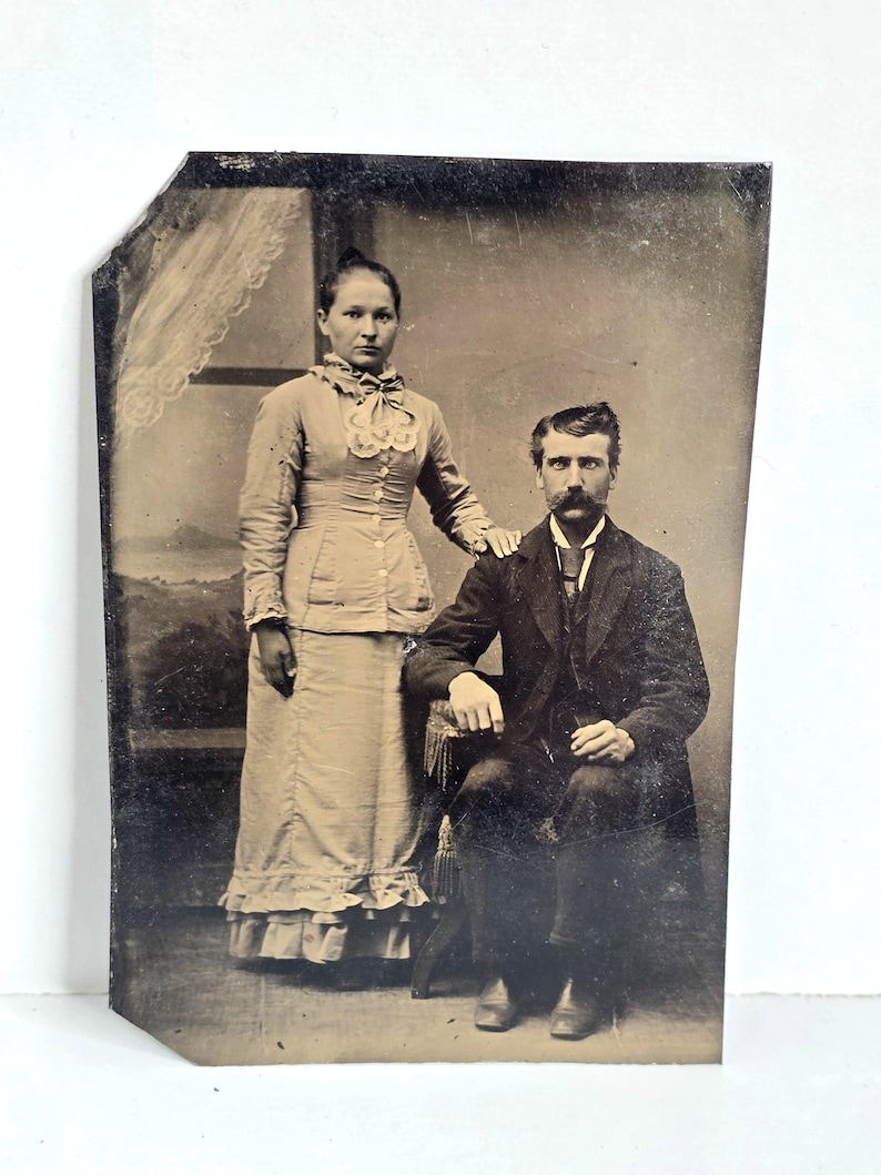 1860 Portrait of Couple Tintype Picture - Etsy