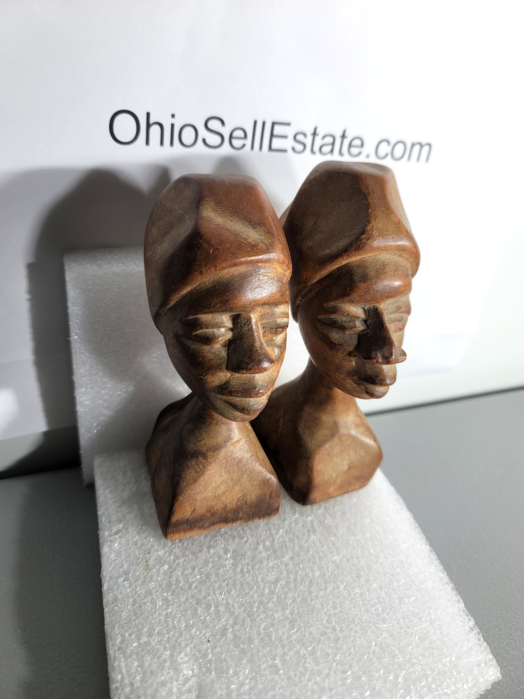 Vintage African Art Handcarved Mini Statues Wood - Etsy