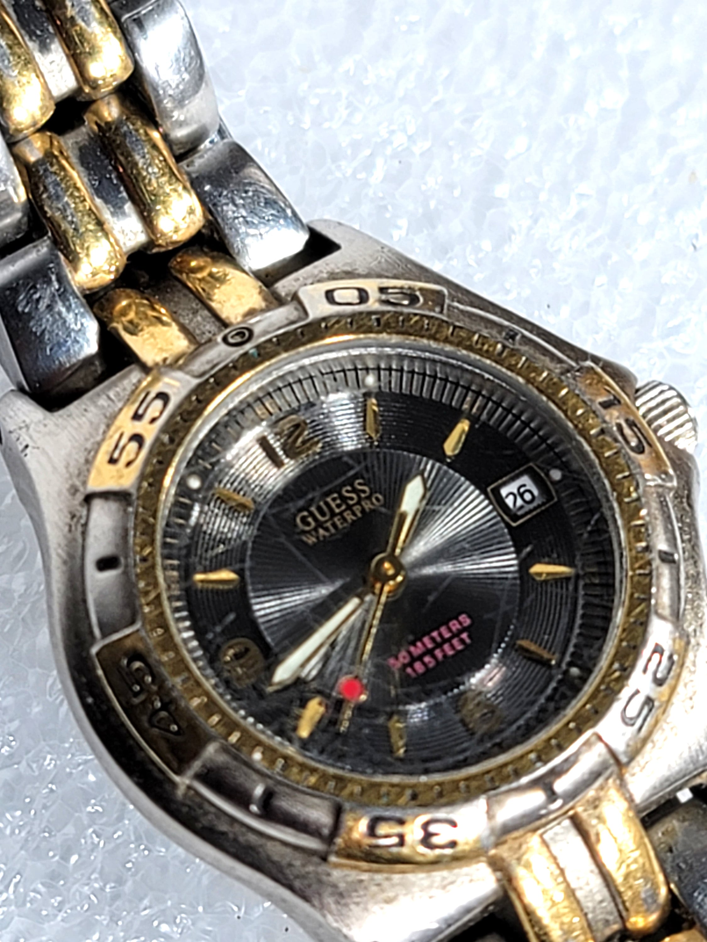 Guess Waterpro Watch Gold Silver Tone - Etsy