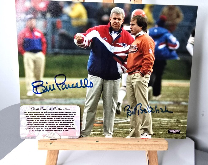 Bill Belichick Bill Parcells Autograph Photo NFL Football Memorabilia ...