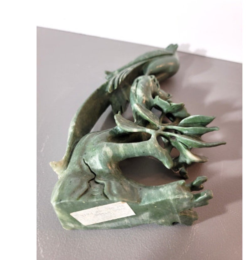 Jade Chinese Sculpture Bird W/ Pedestal - Etsy