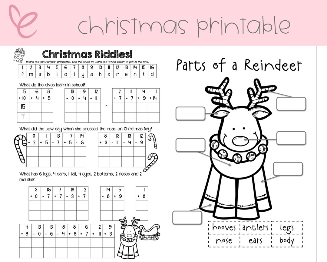 Christmas Acivity Bundle Christmas Literacy Resource Christmas Numeracy ...