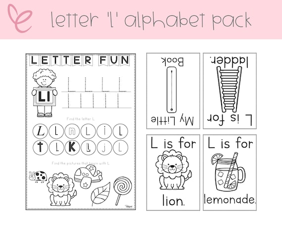 Letter L Alphabet Pack Alphabet Worksheets Digital | Etsy