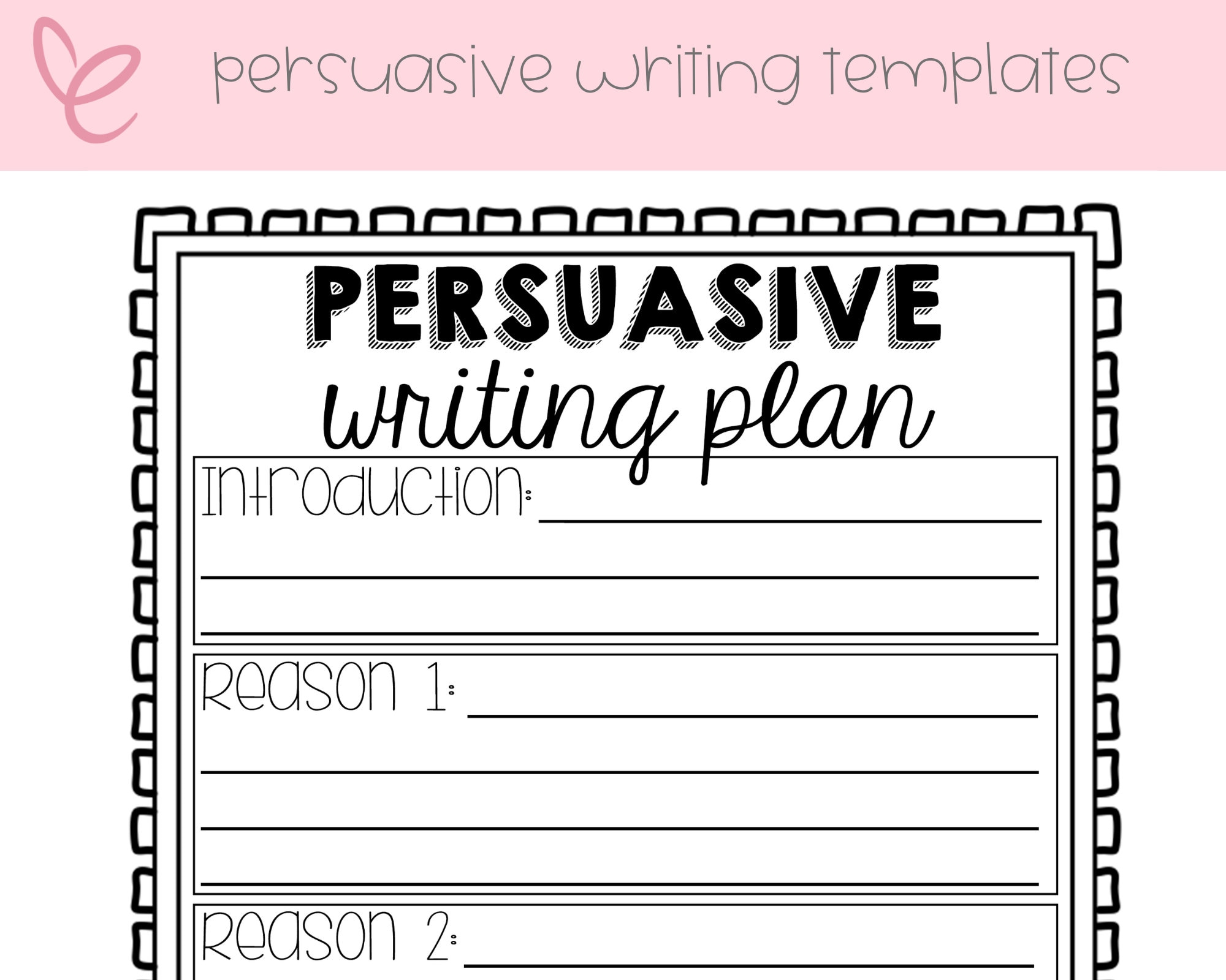 Persuasive Writing Templates - Etsy