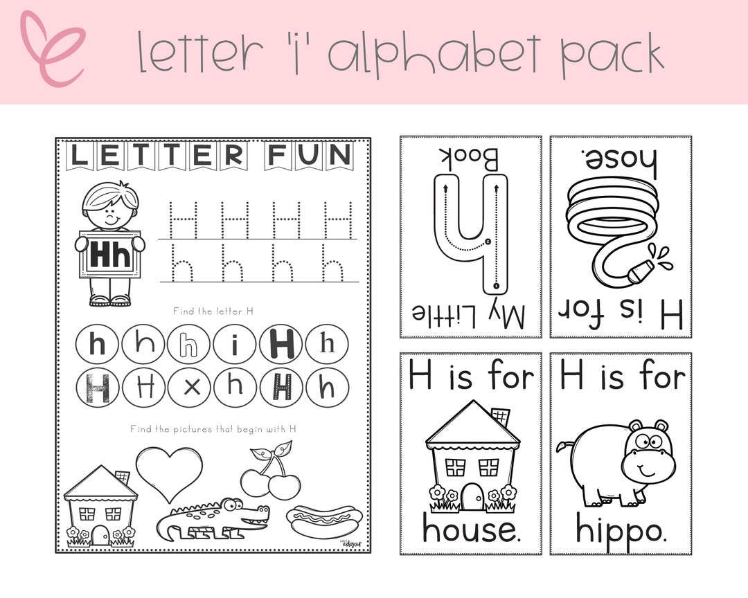 Letter H Alphabet Pack | Alphabet Worksheets | Digital Download ...