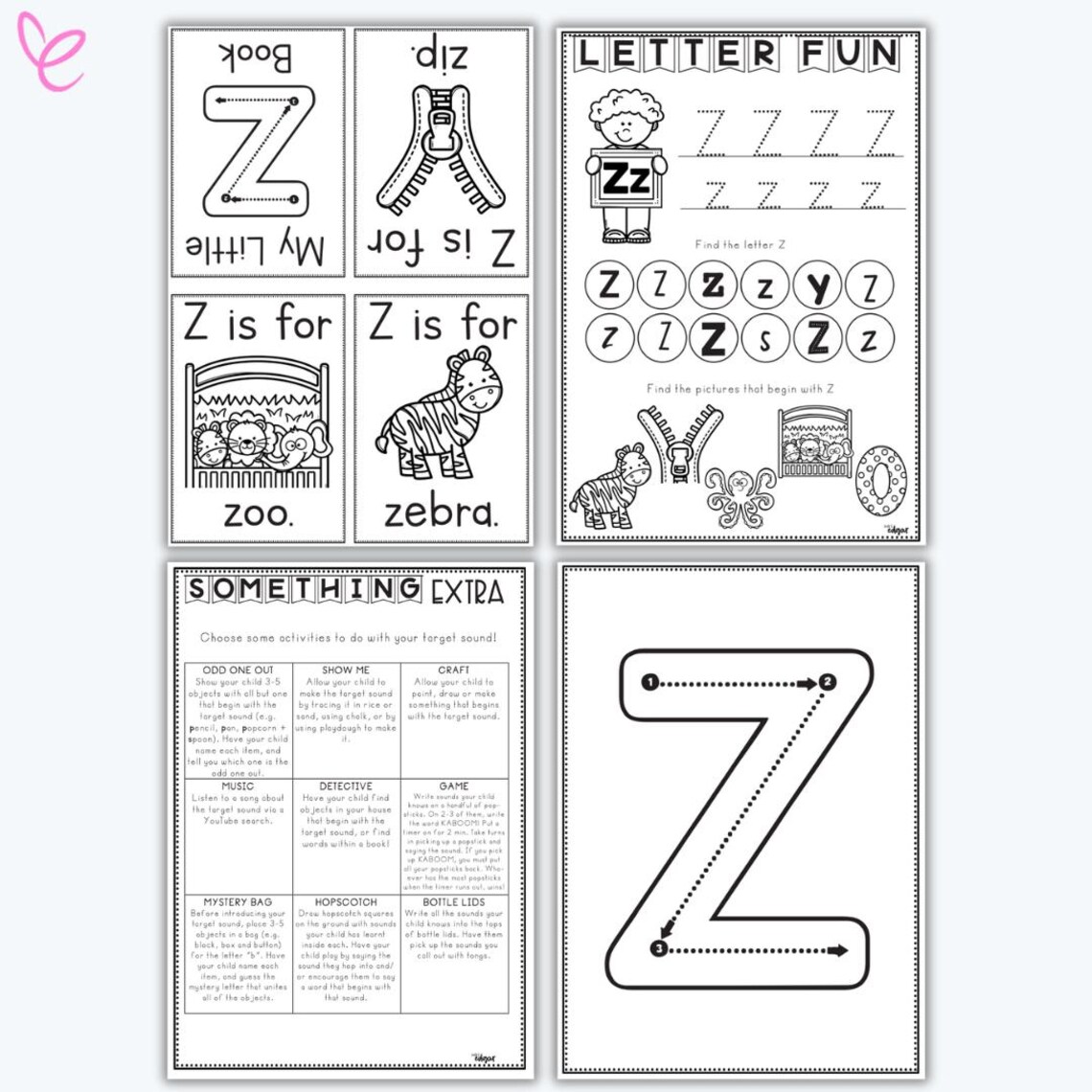 Letter Z Alphabet Pack | Alphabet Worksheets | Digital Download ...