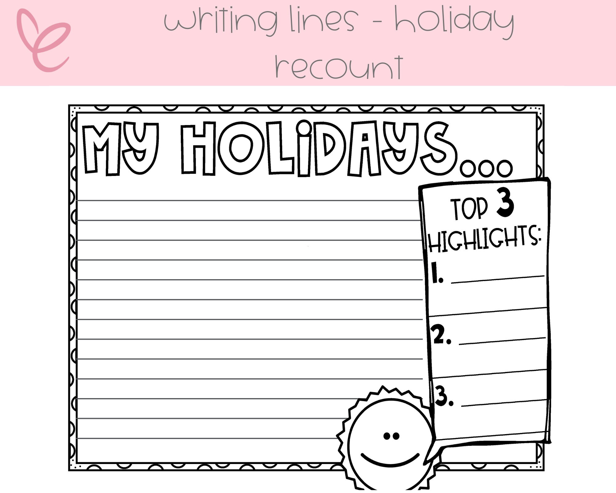 Writing Lines Holiday Recount - Etsy
