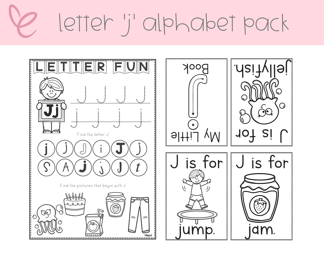 Letter J Alphabet Pack | Alphabet Worksheets | Digital Download ...
