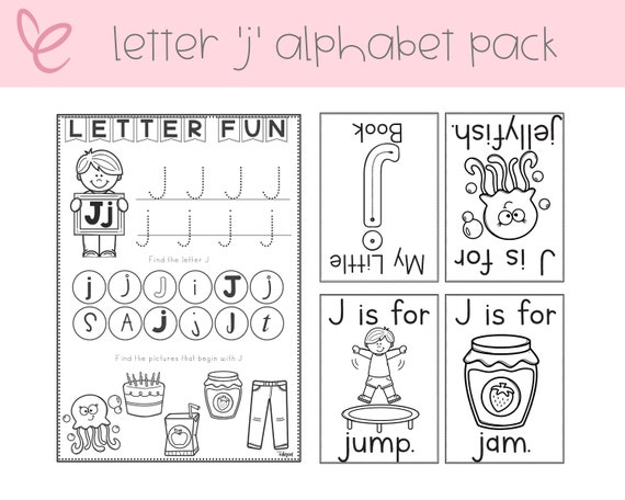 Letter J Alphabet Pack Alphabet Worksheets Digital | Etsy
