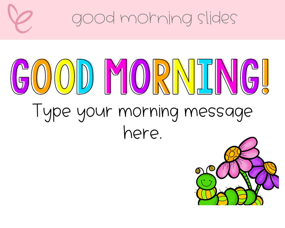 Good Morning Slides - Etsy