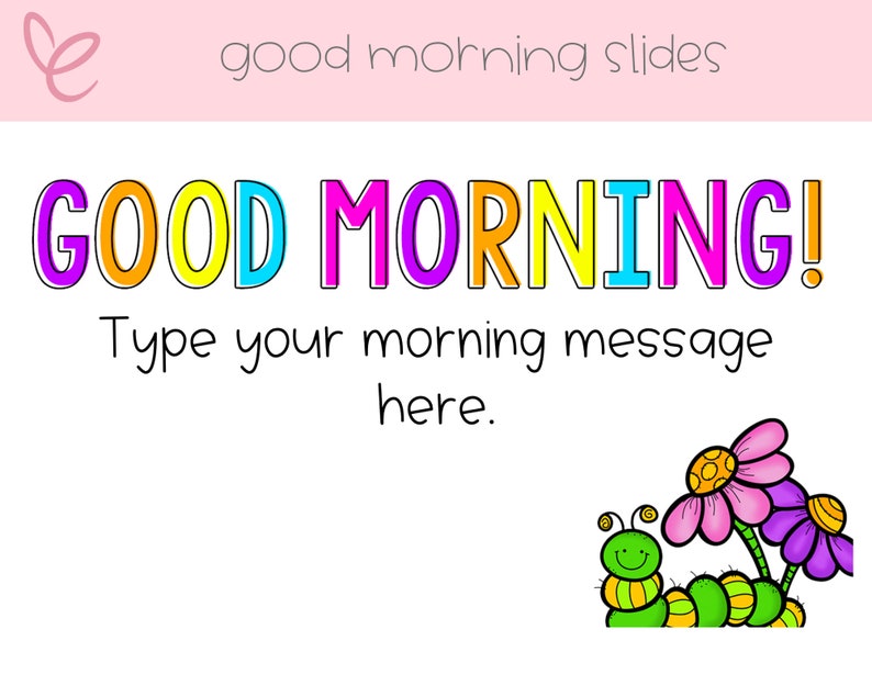 Good Morning Slides - Etsy