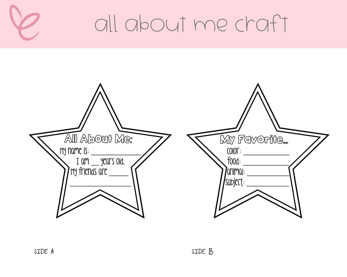 All About Me Craft - Etsy