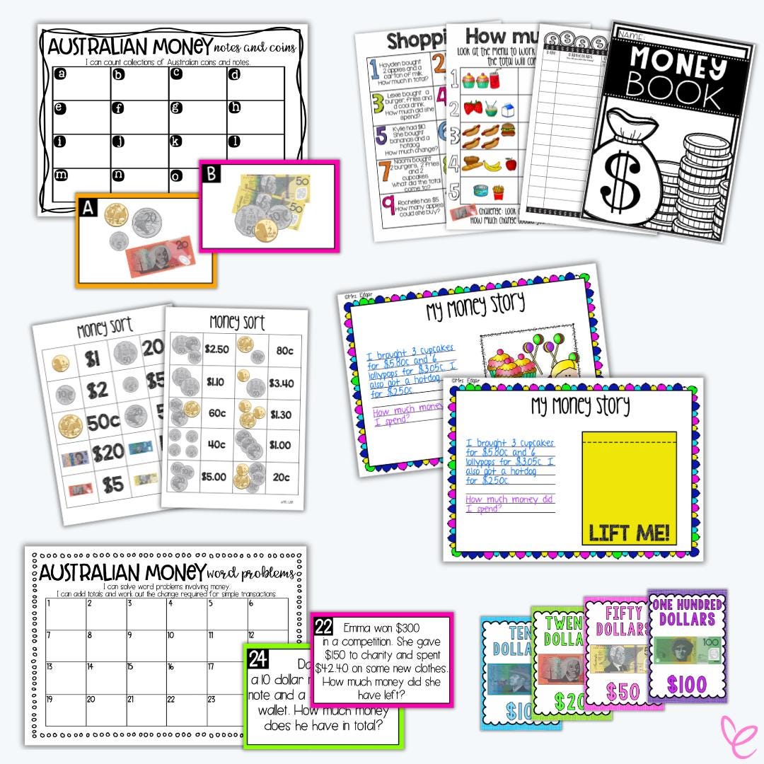 Australian Money Bundle: Year 3 | Financial Literacy | AUD Coins and ...