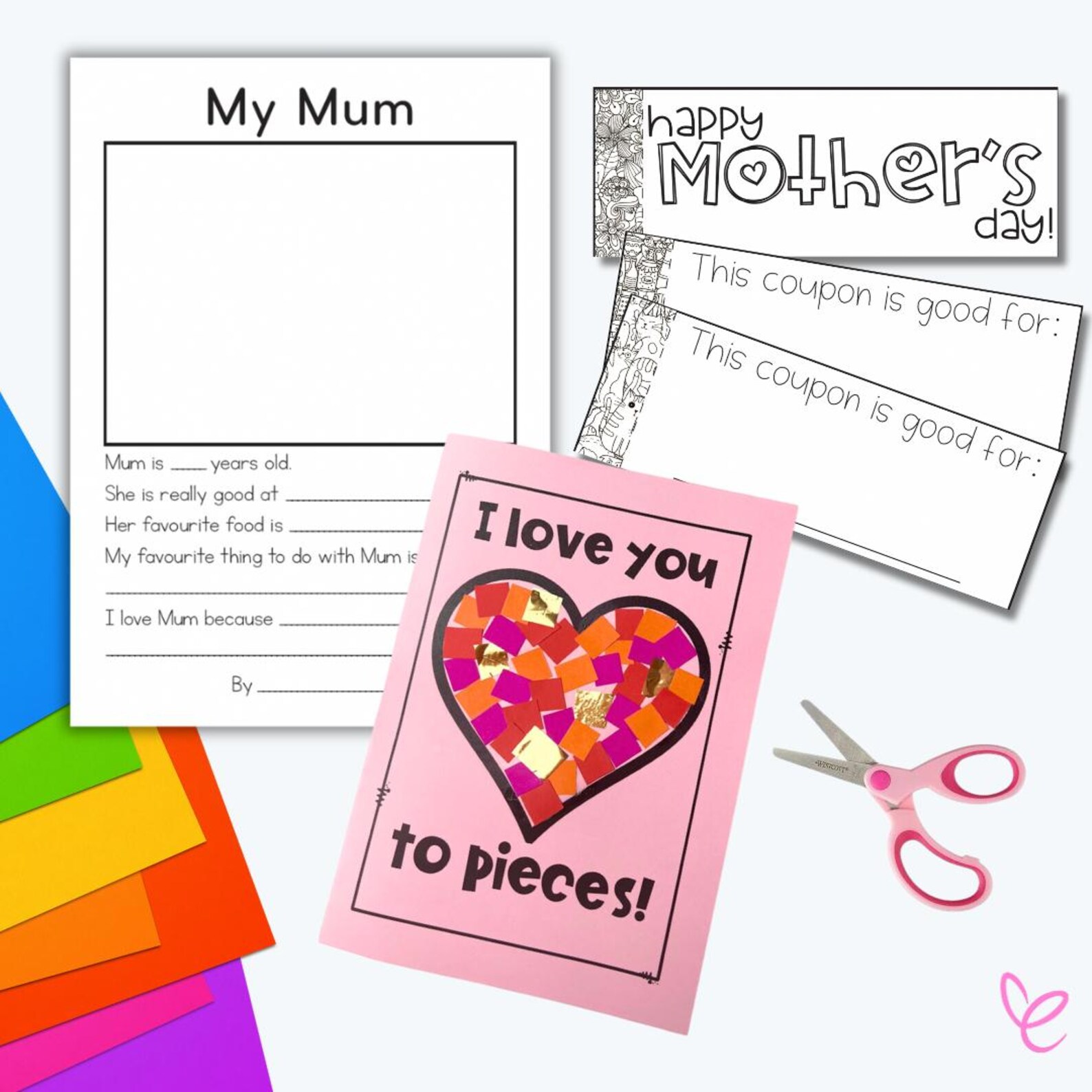 Mother's Day Resource Bundle | Classroom Activity | Printable Card ...