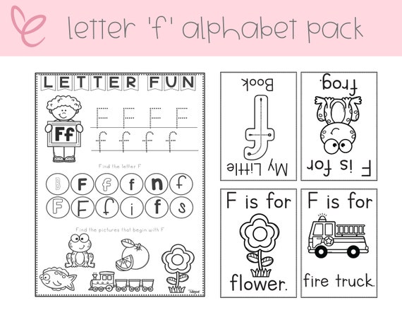 Letter F Alphabet Pack Alphabet Worksheets Digital - Etsy