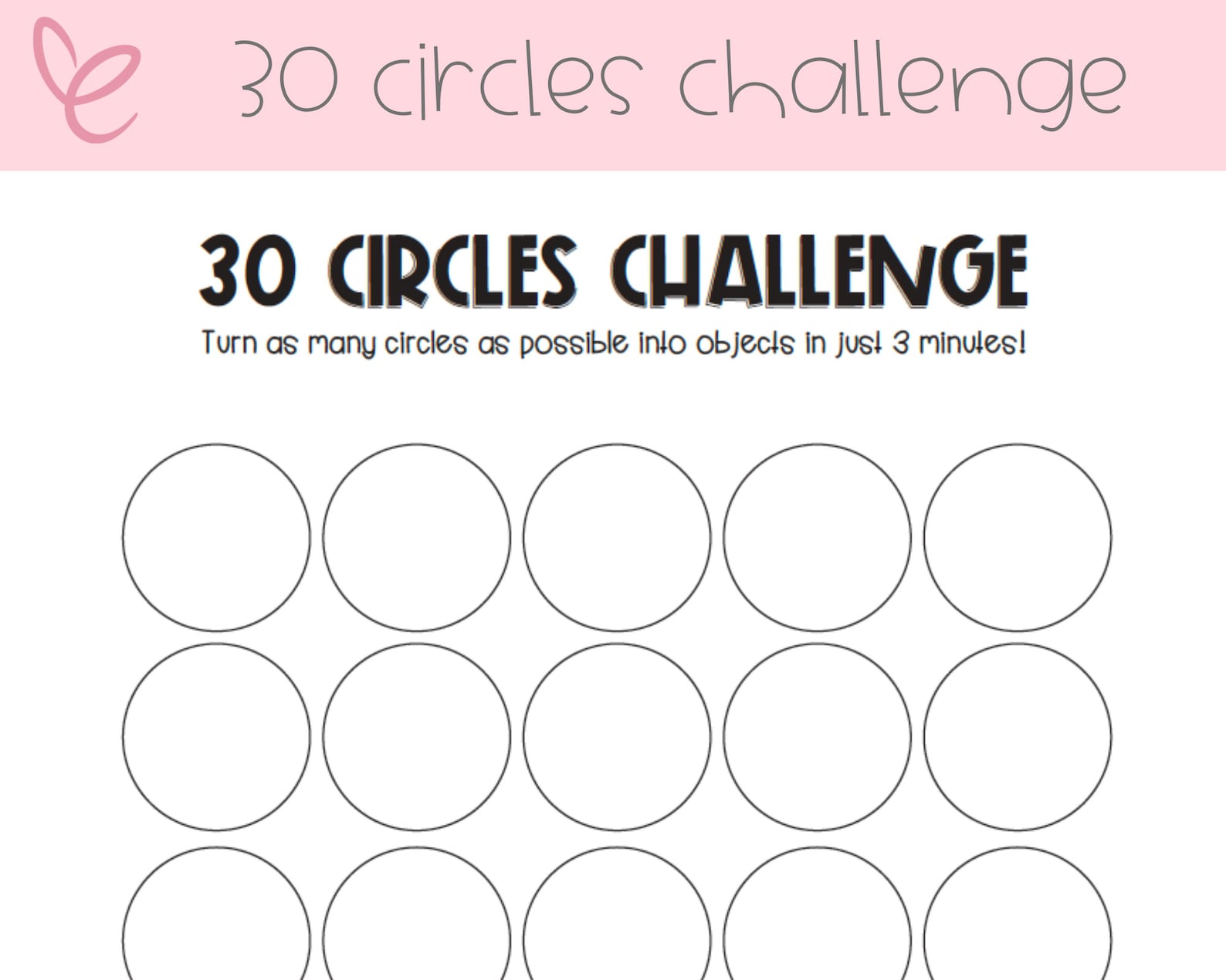 30 Circles Activity | Brain Break | Teacher Worksheets | Teacher ...