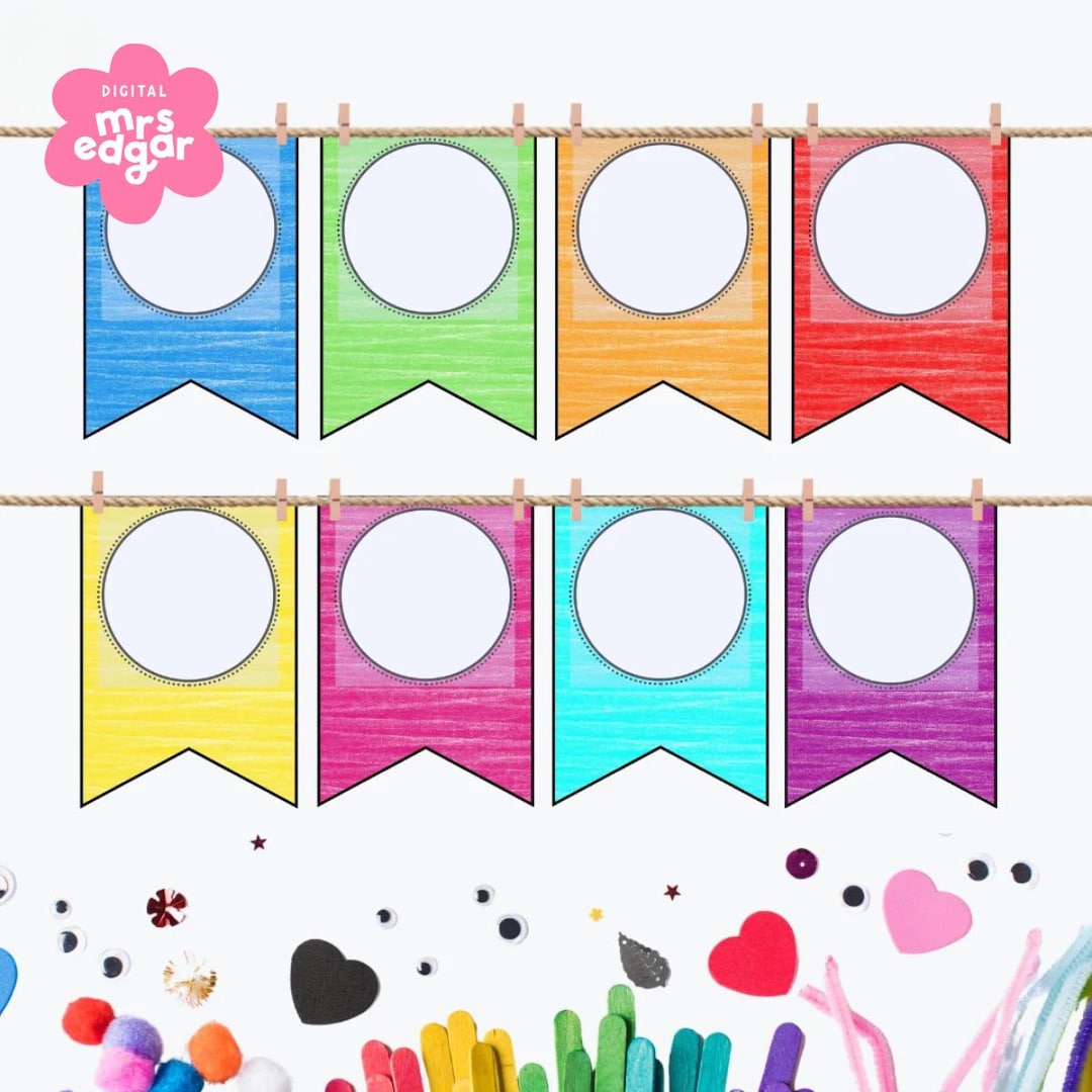 Editable Banner: White | Bulletin Board Display | Printable Bunting ...