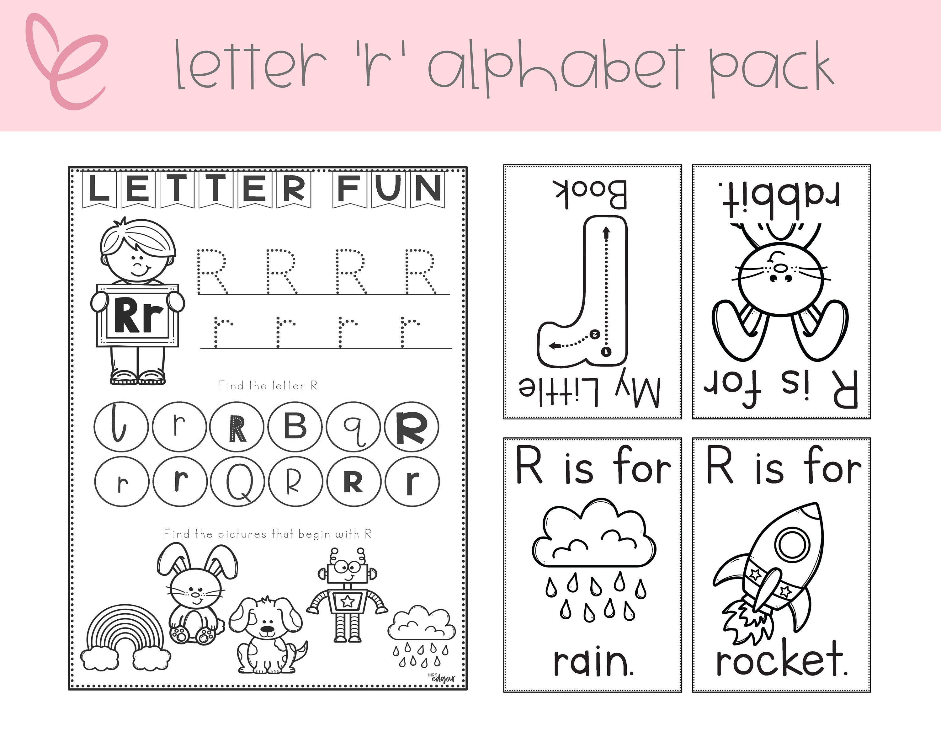 Letter R Alphabet Pack | Alphabet Worksheets | Digital Download ...